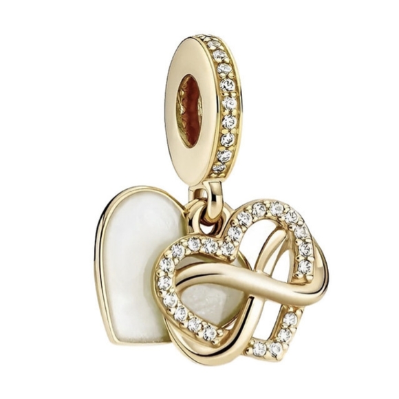 Linx | Jewelry | Gold Infinity Heart Dangle Charm | Poshmark
